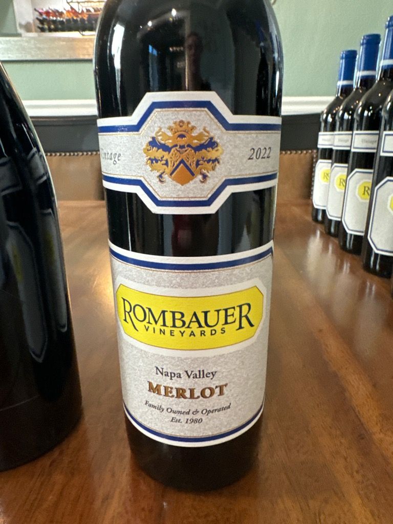 2022 Rombauer Vineyards Merlot Napa Valley, USA, California, Napa ...