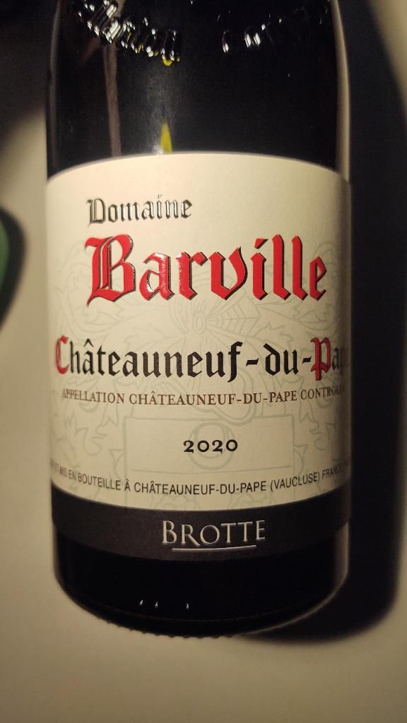 2020 Brotte Châteauneuf-du-Pape Domaine Barville, France, Rhône ...