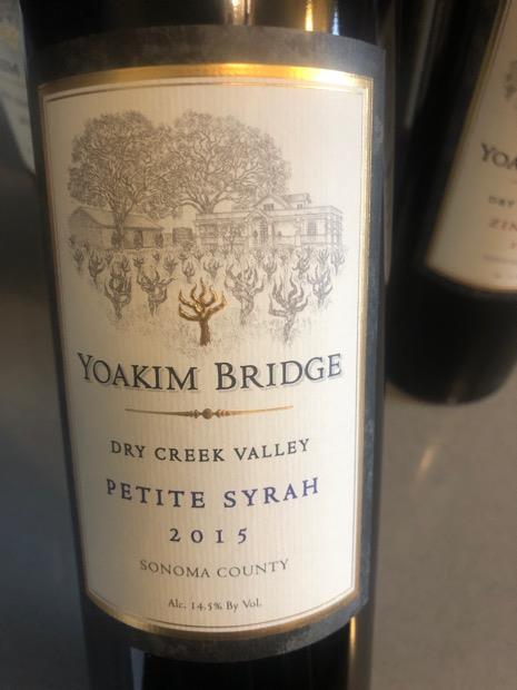 2015 Yoakim Bridge Petite Syrah, USA, California, Sonoma County, Dry ...