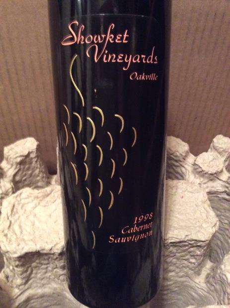 1998 Showket Vineyards Cabernet Sauvignon, USA, California, Napa Valley ...