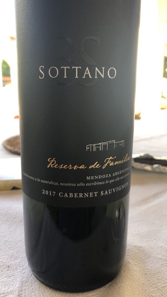 2019 Bodega Sottano Cabernet Sauvignon Reserva de Familia, Argentina ...