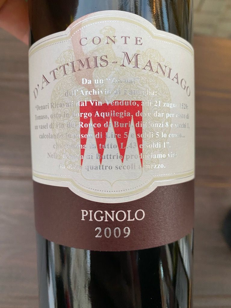 2009 Conte d'Attimis-Maniago Pignolo, Italy, Friuli-Venezia Giulia ...