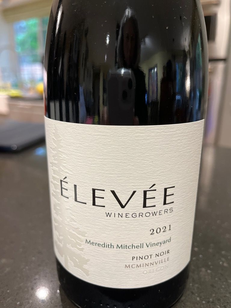 2021 Élevée Winegrowers Pinot Noir Meredith Mitchell Vineyard, USA ...