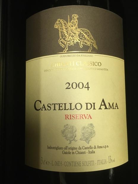 2004 Castello di Ama Chianti Classico Riserva, Italy, Tuscany, Chianti ...
