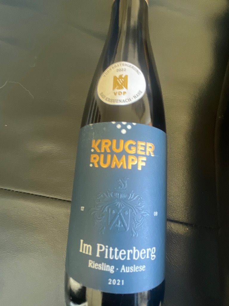 2017 Kruger-Rumpf Im Pitterberg Riesling Auslese Auction, Germany, Nahe - CellarTracker