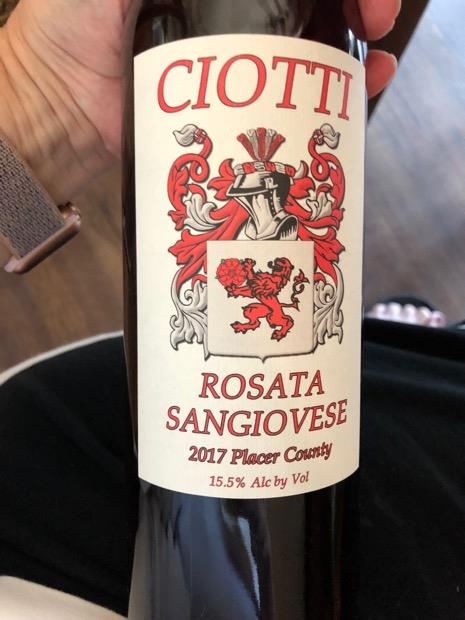 2010 Ciotti Cellars Sangiovese, USA, California, Sierra Foothills ...