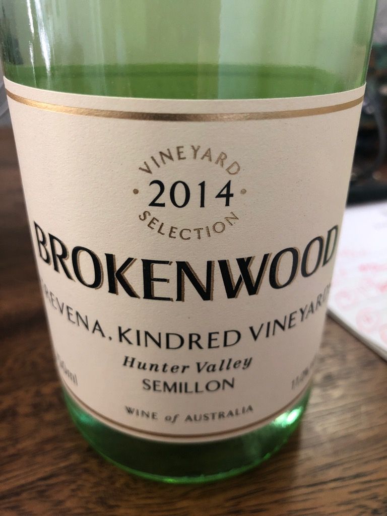 2014 Brokenwood Sémillon Trevena, Australia, New South Wales, Hunter ...
