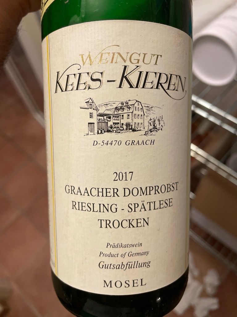 2019 Kees-Kieren Graacher Domprobst Riesling Spätlese trocken, Germany ...