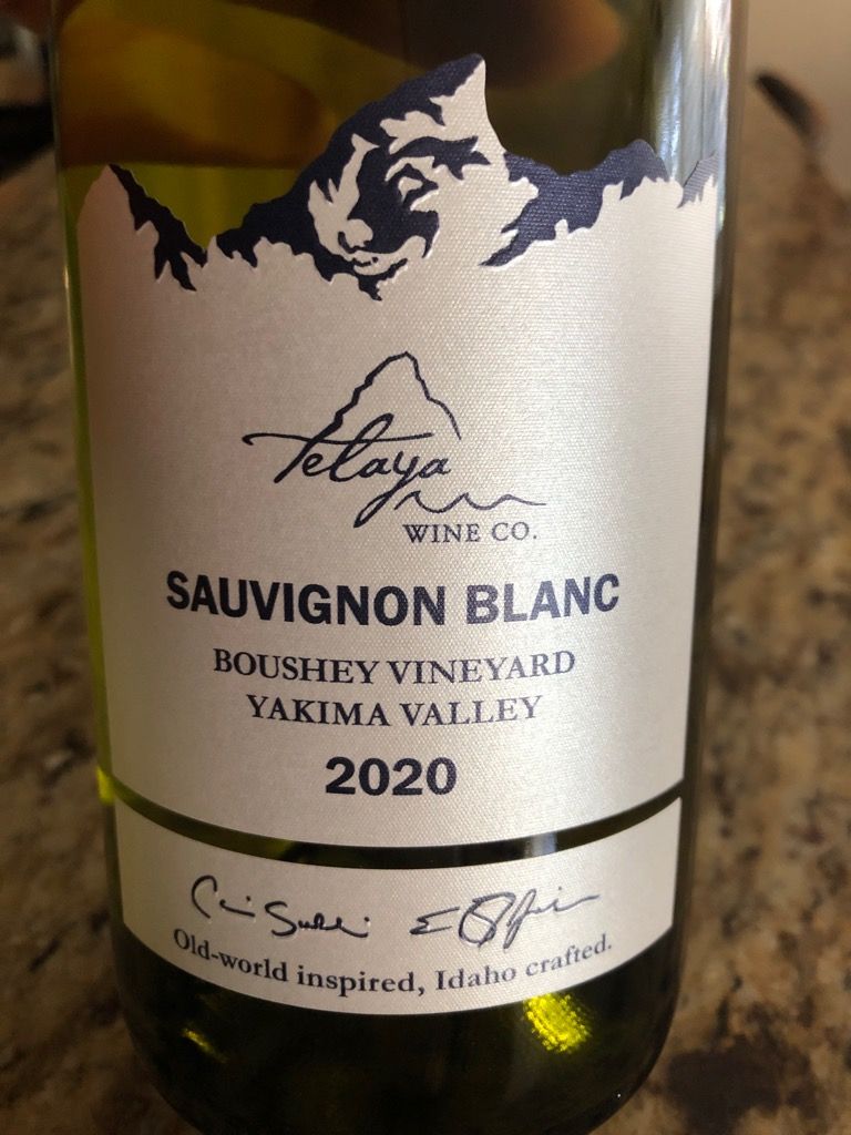 2021 Telaya Sauvignon Blanc Boushey Vineyards, USA, Washington ...