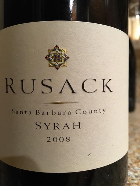 2008 Rusack Syrah, USA, California, Central Coast, Santa Barbara County ...
