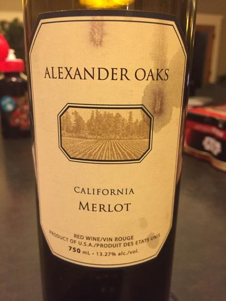 2013 Alexander Oaks Merlot, USA, California - CellarTracker