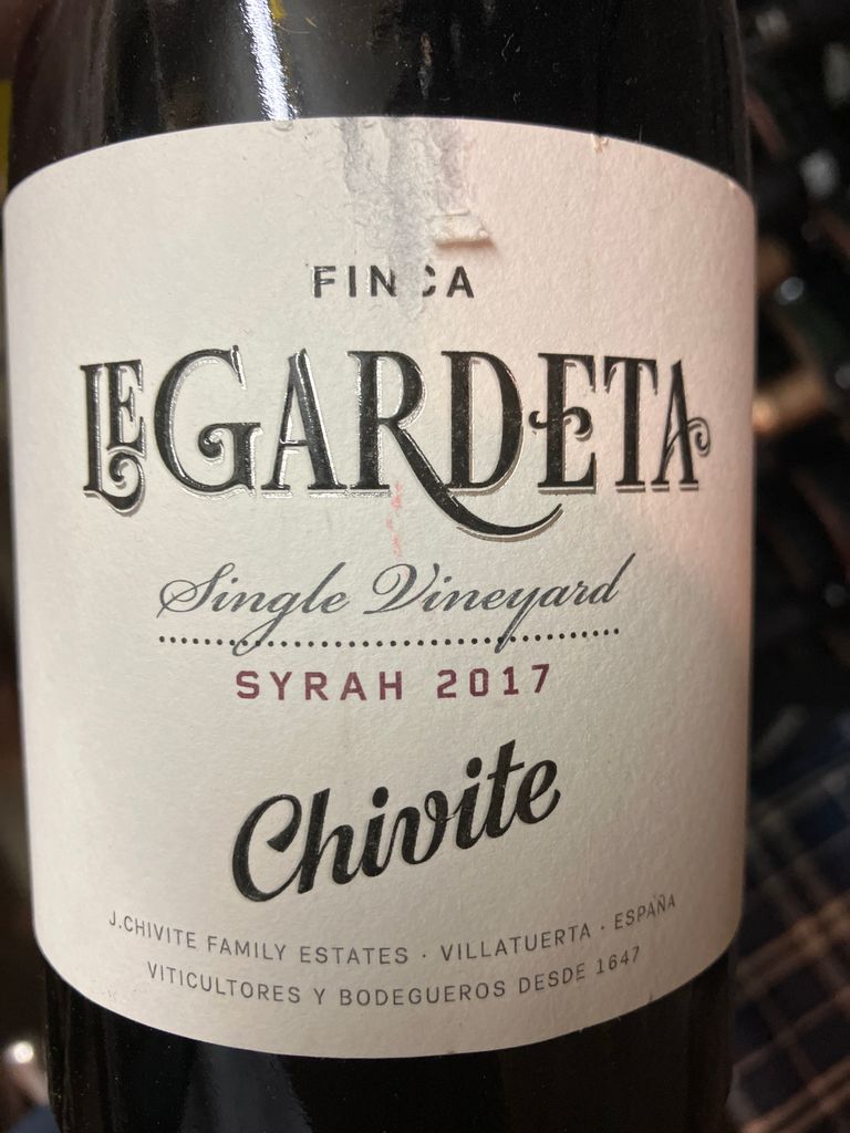 2019 Bodegas Julián Chivite Syrah Finca Legardeta, Spain, Navarra ...
