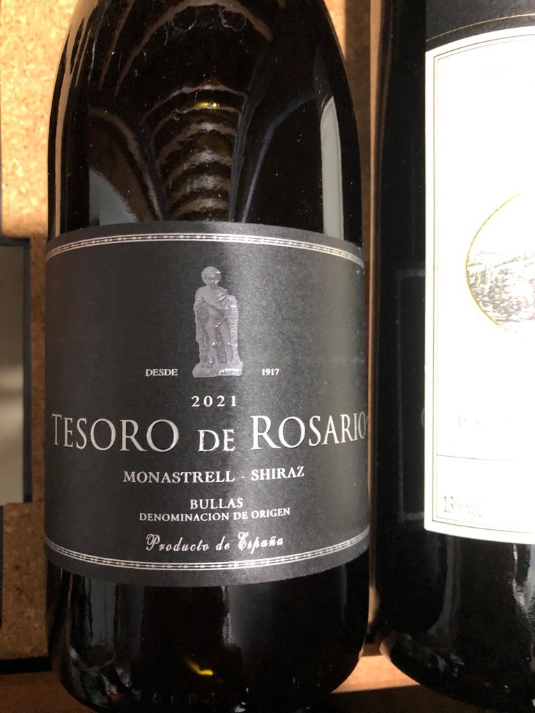 2021 Bodegas Del Rosario Bullas Tesoro de Rosario Monastrell - Shiraz ...