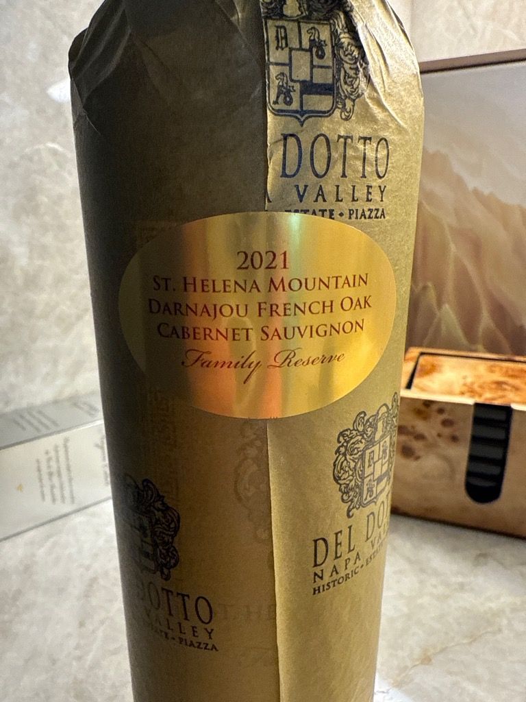 2019 Del Dotto Cabernet Sauvignon Family Reserve Darnajou French Oak ...