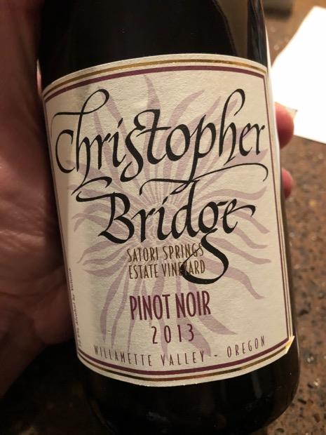 2012 Christopher Bridge Pinot Noir Satori Springs Estate Vineyard, USA ...