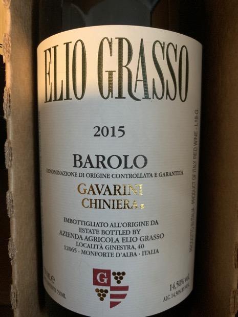 2015 Elio Grasso Barolo Gavarini Chiniera, Italy, Piedmont, Langhe ...