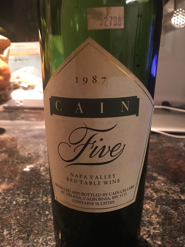 1987 Cain Vineyard & Winery Cain Five, USA, California, Napa Valley ...