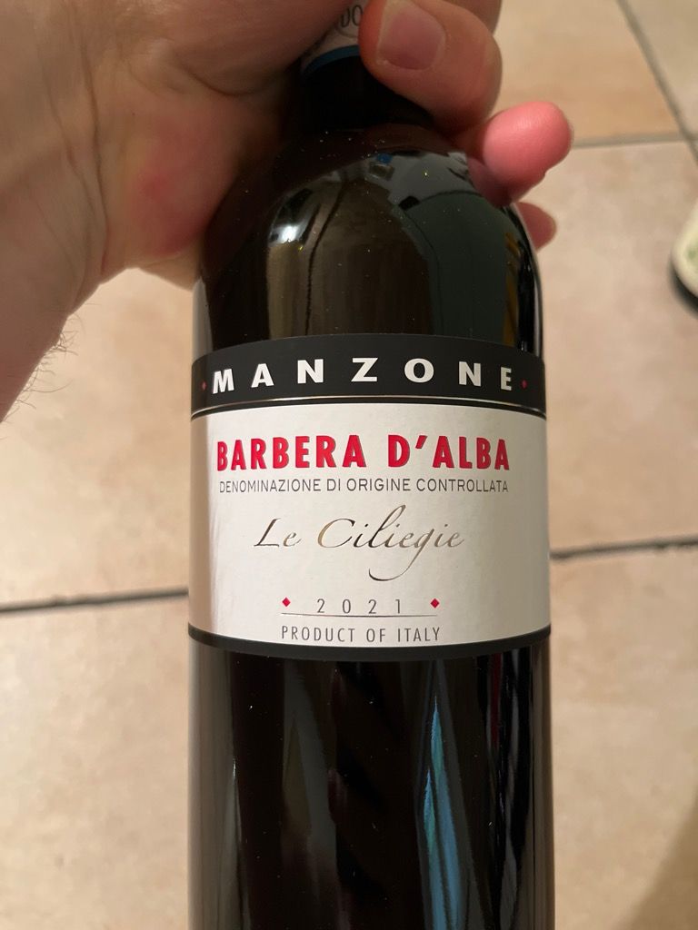2021 Giovanni Manzone Barbera d'Alba Le Ciliegie, Italy, Piedmont, Alba ...