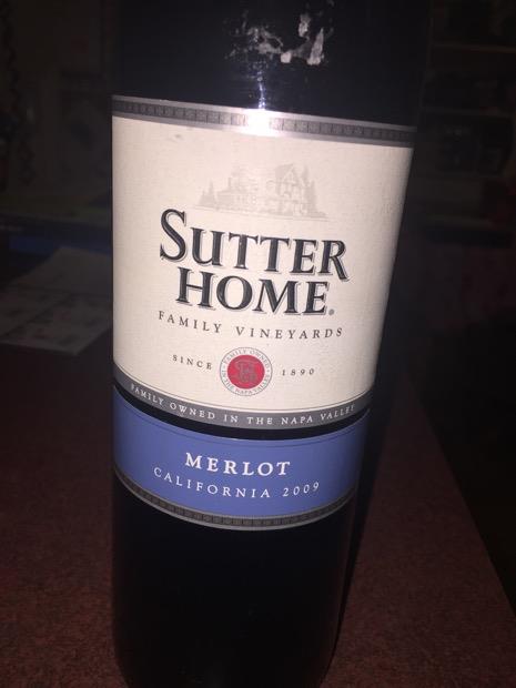 2009 Sutter Home Winery Merlot Family Vineyards, USA, California ...