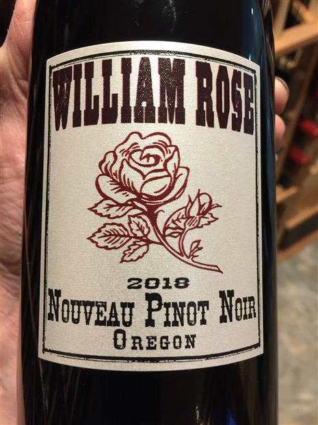 2017 William Rose Pinot Noir "Nouveau Vintage", USA, Oregon, Southern ...