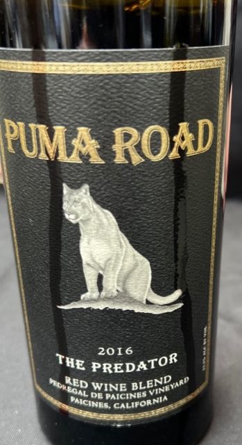 2017 Puma Road The Predator Pedregal Vineyard, USA, California, Central ...