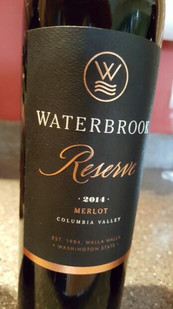 2014 Waterbrook Merlot Reserve, USA, Washington, Columbia Valley ...