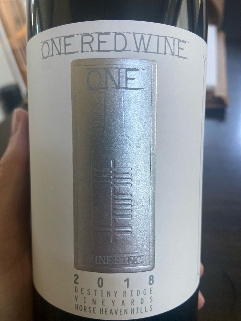 2020 One Wines Inc One Red Wine Destiny Ridge, USA, Washington ...