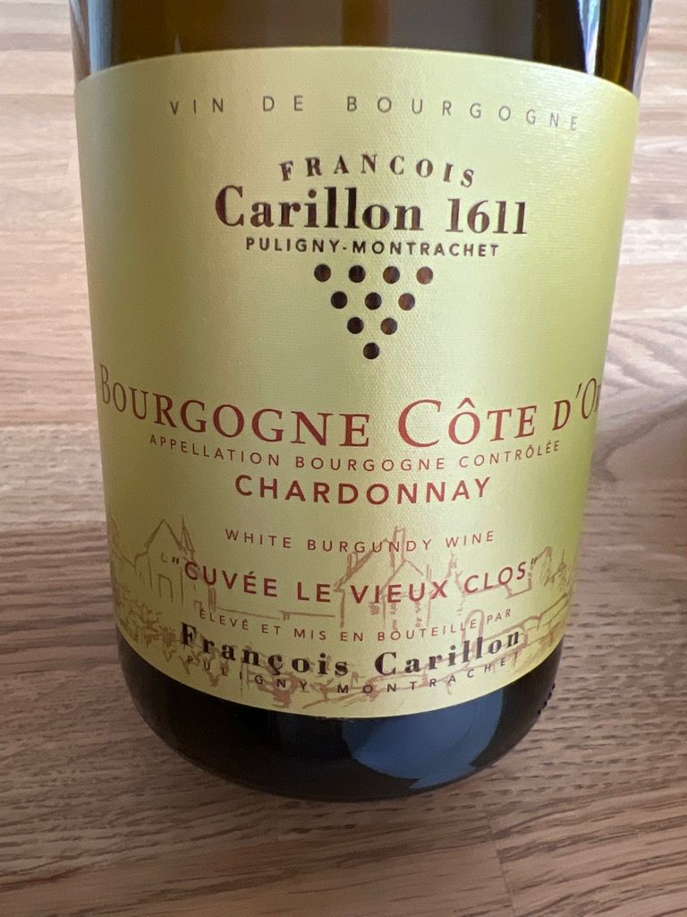 2022 Francois Carillon Bourgogne Blanc "Le Vieux Clos", France ...