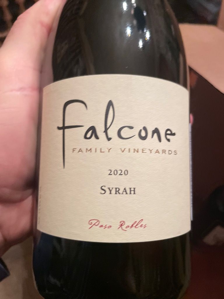 2020 Falcone Family Vineyards Syrah Paso Robles, USA, California ...