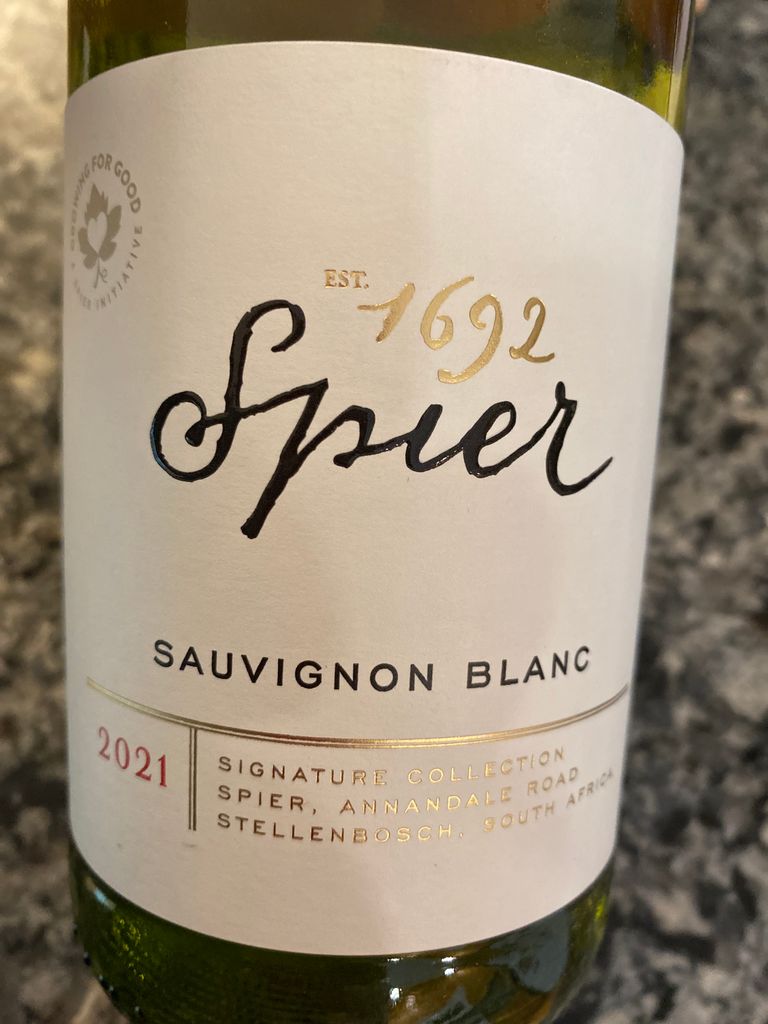 2022 Spier Sauvignon Blanc, South Africa, Coastal Region, Stellenbosch ...