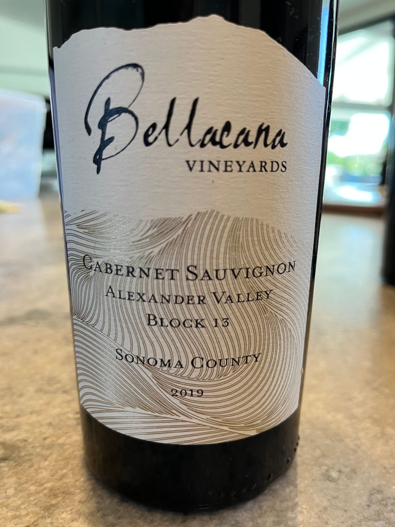 2019 Bellacana Vineyards Cabernet Sauvignon Block 13, USA, California ...