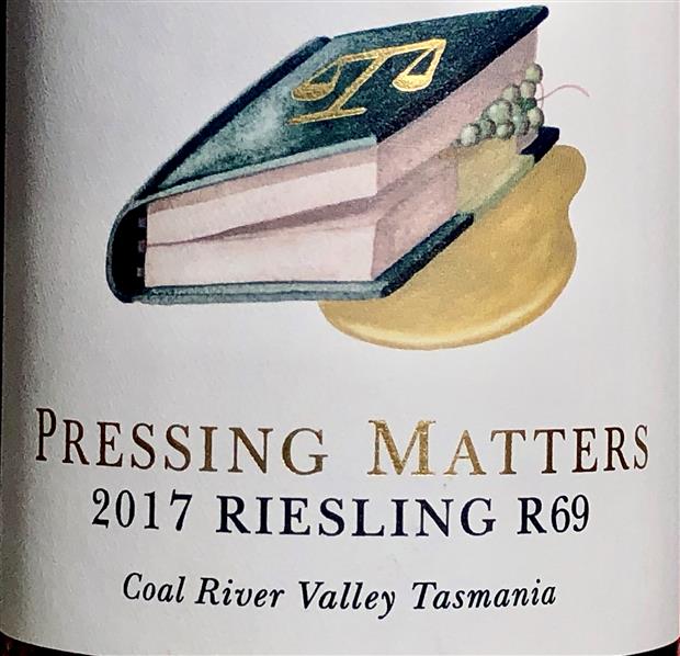 2020 Pressing Matters Riesling R69, Australia, Tasmania, Coal River ...