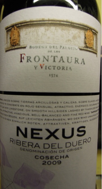 2009 Bodega del Palacio de los Frontaura y Victoria Ribera del Duero ...