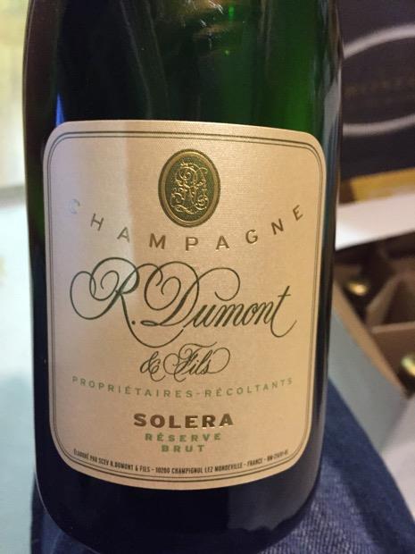 NV R. Dumont et Fils Champagne Solera Reserve Brut, France, Champagne ...