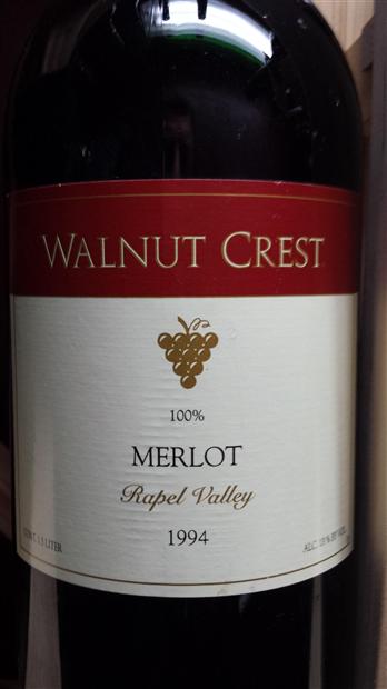 1990 Walnut Crest (Emiliana) Merlot, Chile, Rapel Valley - CellarTracker