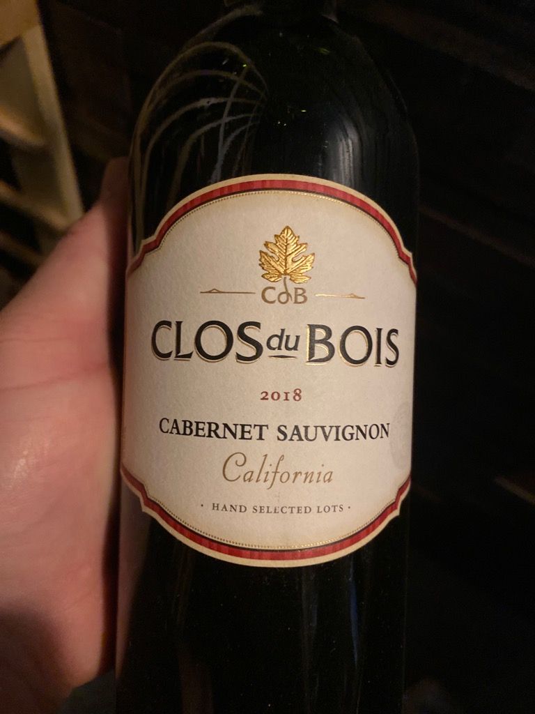 2018 Clos du Bois Cabernet Sauvignon California, USA, California ...