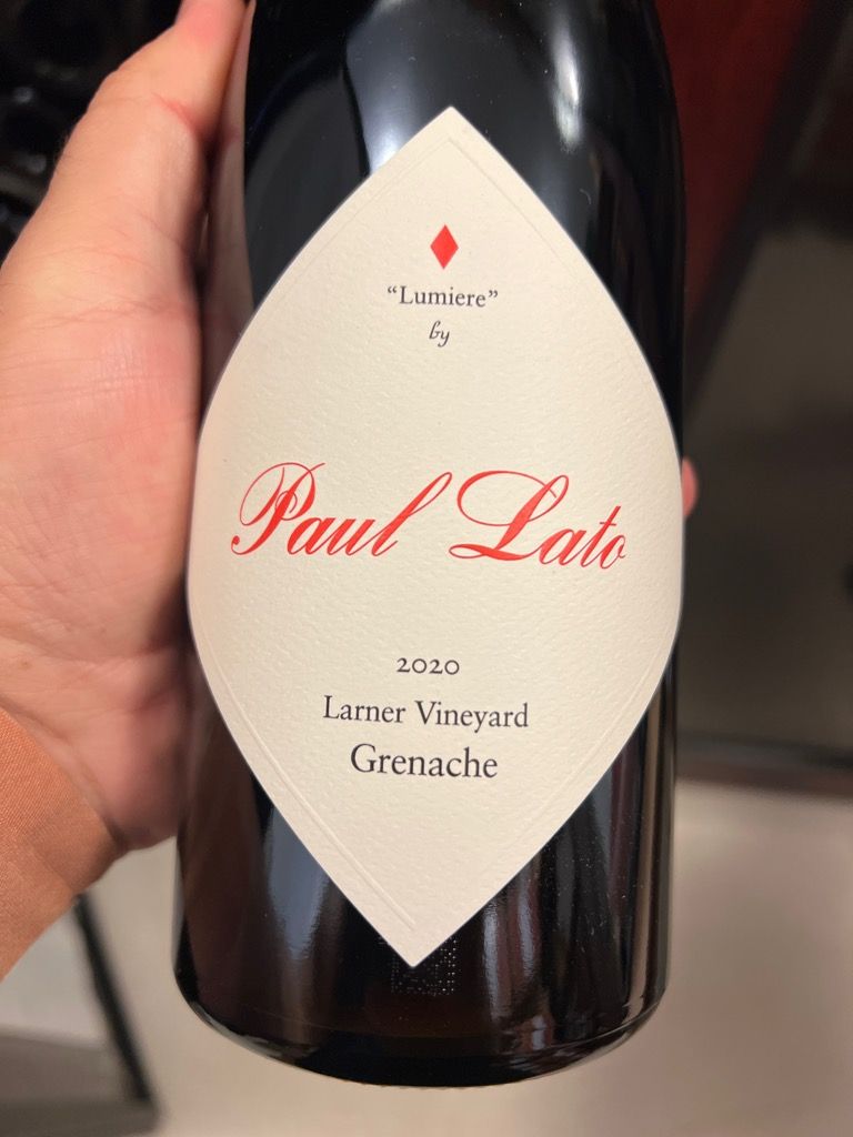 2020 Paul Lato Grenache Lumière Larner Vineyard, USA, California ...