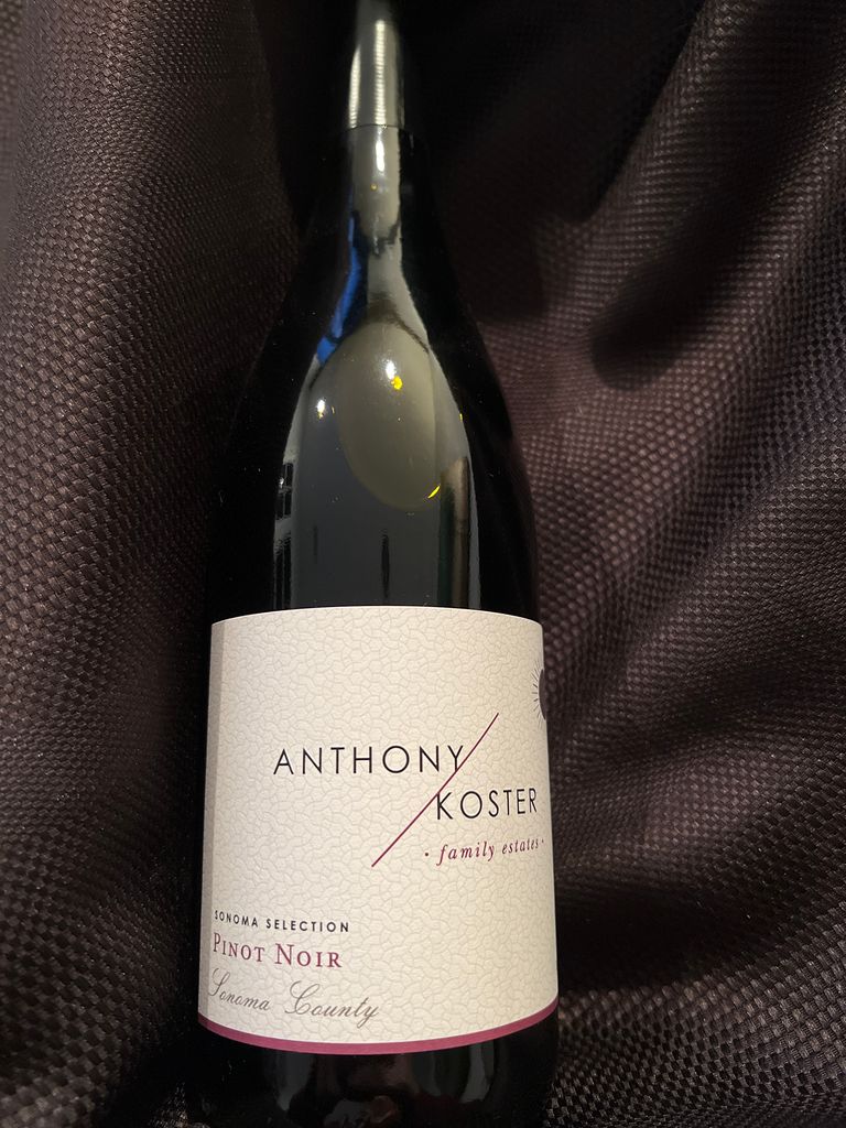 2020 Anthony Koster Pinot Noir Sonoma Selection, USA, California ...