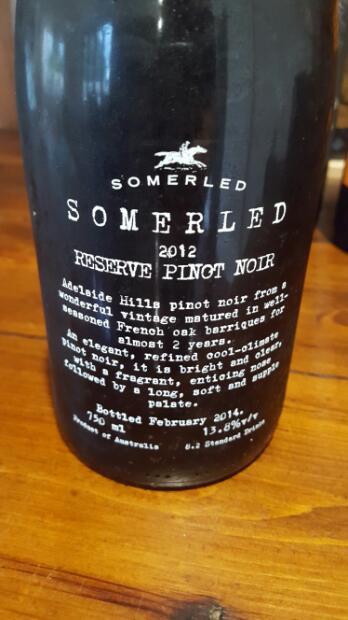 2010 Somerled Pinot Noir Reserve, Australia, South Australia, Mount ...