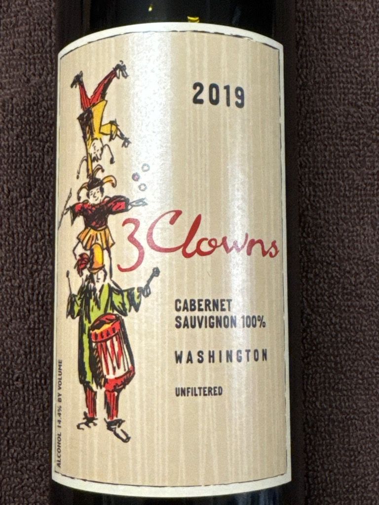 2019 3 Clowns Cabernet Sauvignon, USA, Washington - CellarTracker