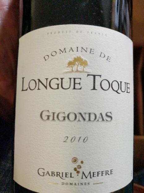 2010 Domaine de Longue Toque Gigondas, France, Rhône, Southern Rhône ...
