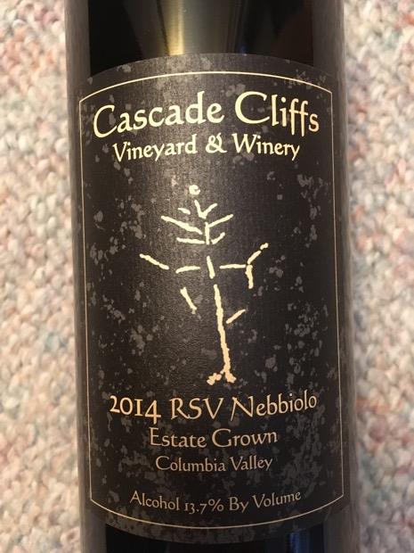 2016 Cascade Cliffs Nebbiolo RSV Columbia Valley, USA, Washington ...