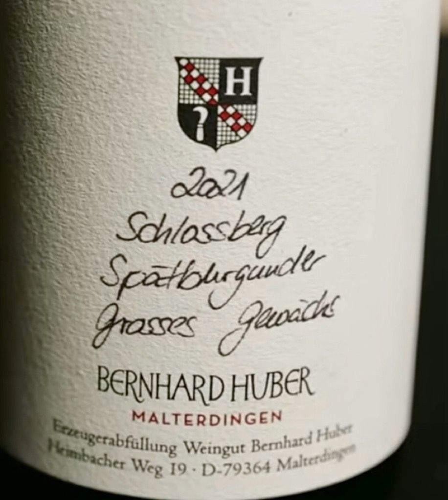 2021 Bernhard Huber Hecklinger Schlossberg Spätburgunder Großes Gewächs ...
