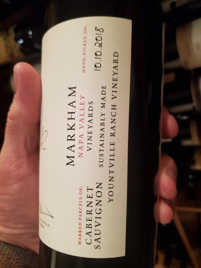 2018 Markham Cabernet Sauvignon Yountville Estate, USA, California ...