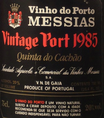 1997 Caves Messias Porto Vintage Quinta do Cachão, Portugal, Douro ...