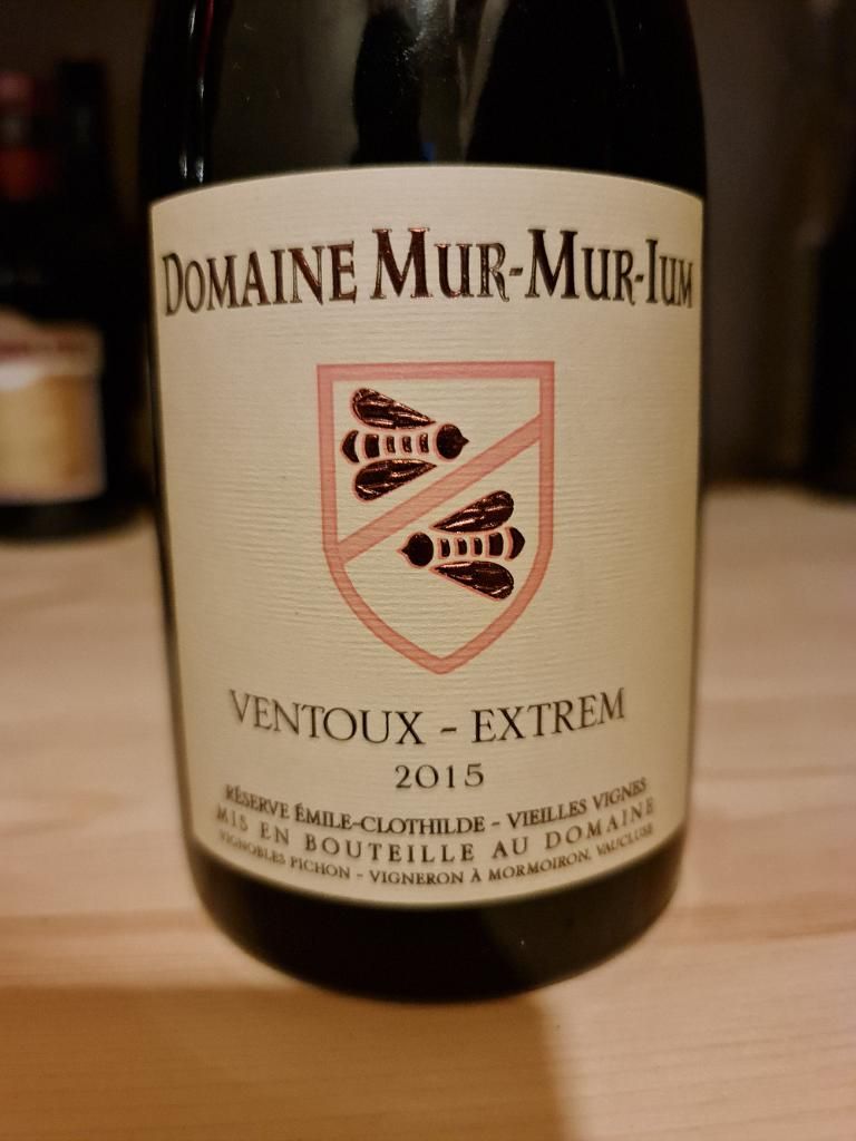 2015 Domaine Mur-Mur-Ium Ventoux Extrem, France, Rhône, Southern Rhône ...