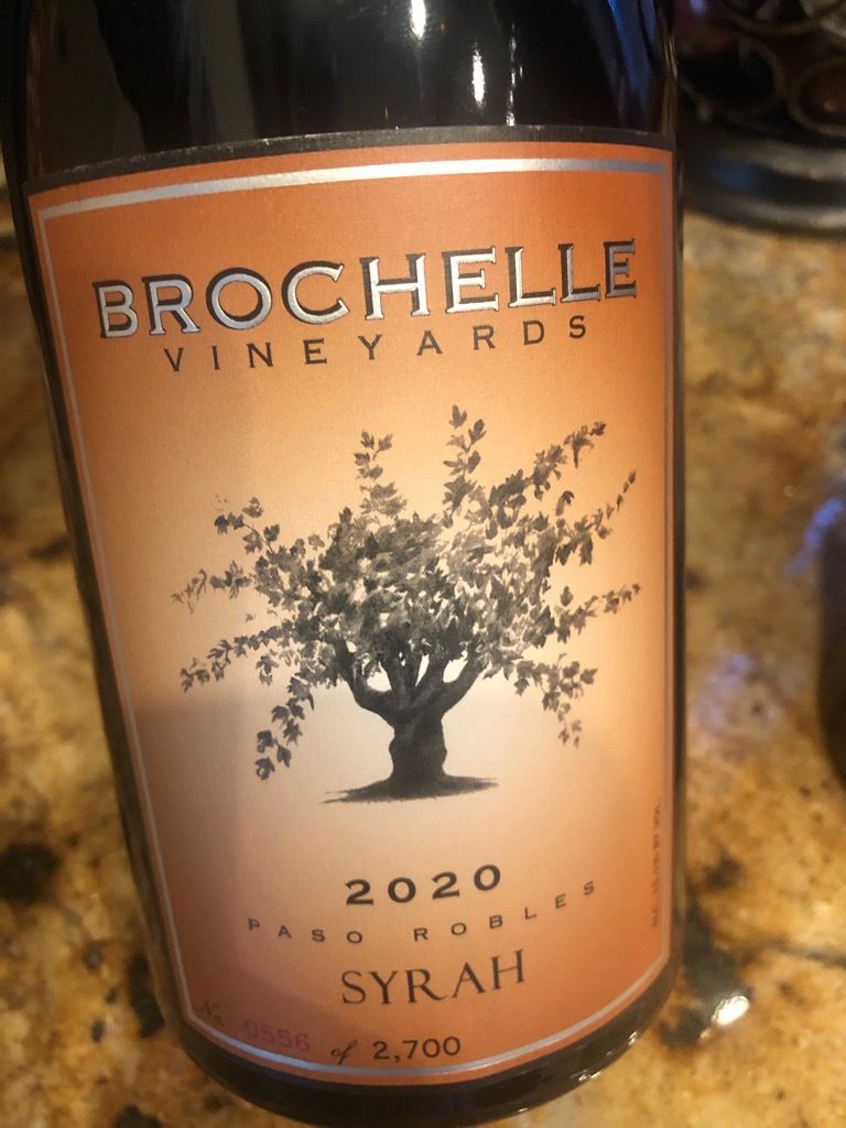 2020 Brochelle Vineyards Syrah Reserve, USA, California, Central Coast ...