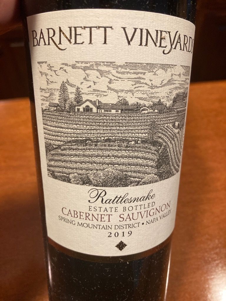 2019 Barnett Vineyards Cabernet Sauvignon Rattlesnake, USA, California ...