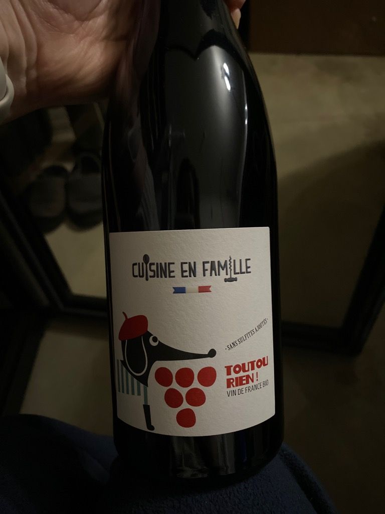 2022 Cuisine en Famille Toutou Rien, France, Vin de France - CellarTracker
