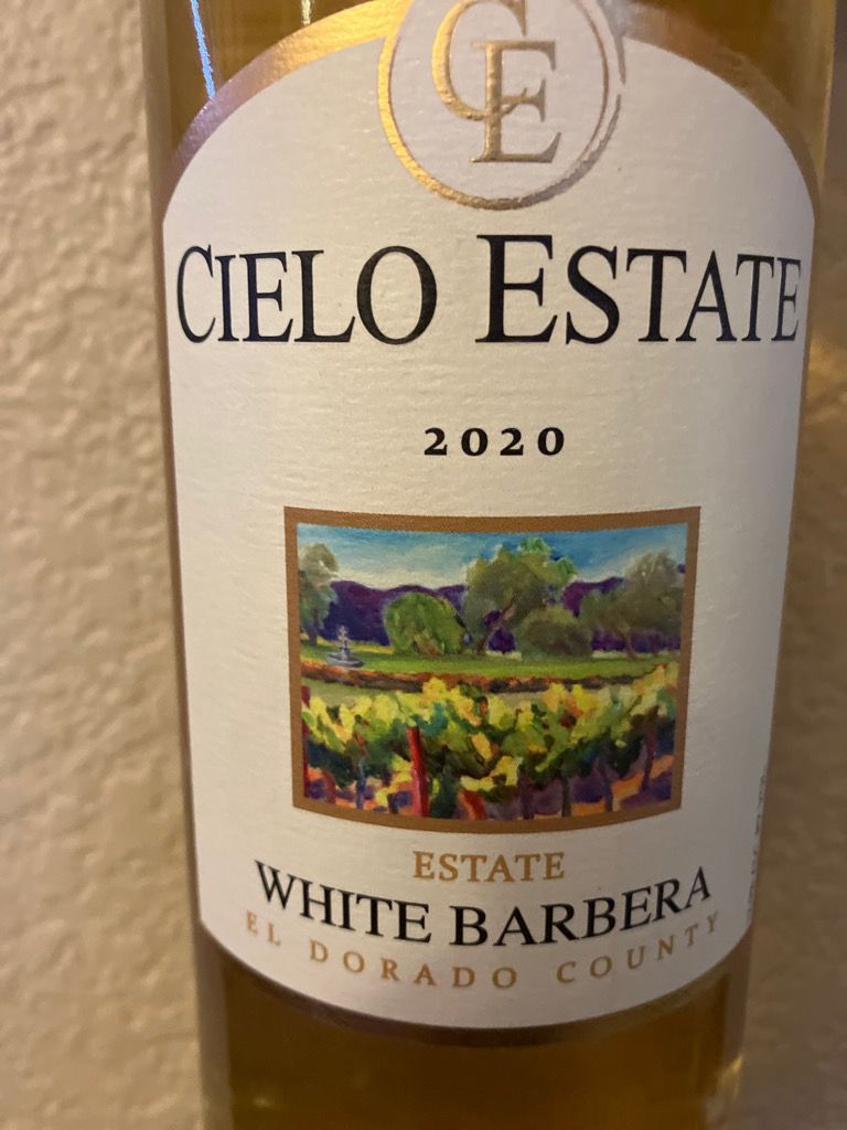 2021 Cielo Estate White Barbera, USA, California, Sierra Foothills, El ...